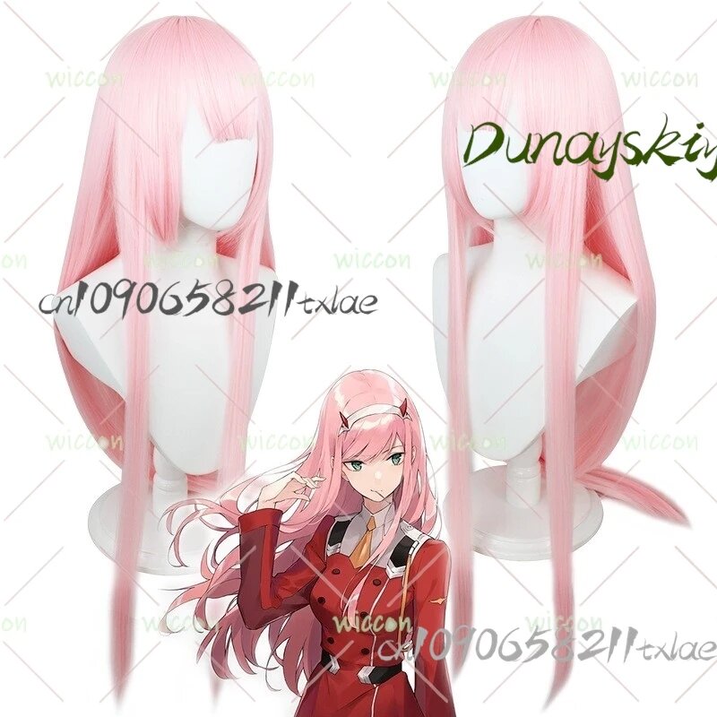 Розовый косплей парик Darling in the Franxx Zero Two
