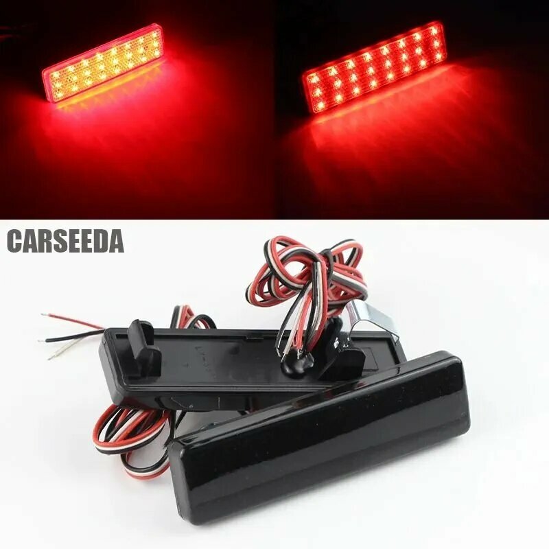 CARSEEDA Фары автомобильные, Стоп-сигнал, 2 шт, арт. 2шт Автомобильный светодиодный отражатель заднего бампера с черным корпусом для Renault Trafic Master Primastar Opel Задний фонарь дальнего света Стоп-сигнала OEM 9160858
