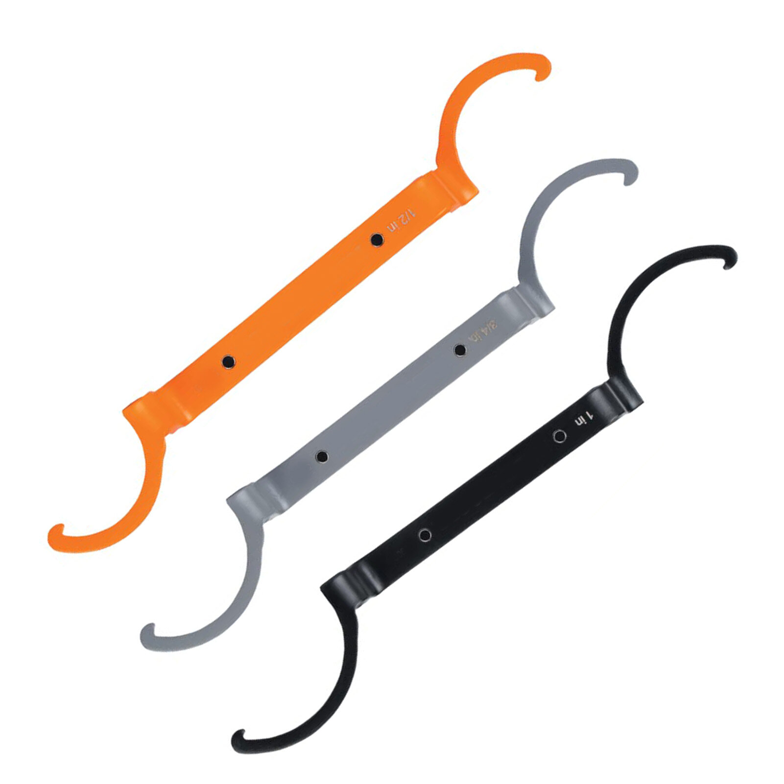 Набор из 3 ключей для контргаек 1 дюйм, 1/2 дюйма, 3/4 дюйма. Инструмент для блокировки труб из легированной стали. Прочный и прочный.