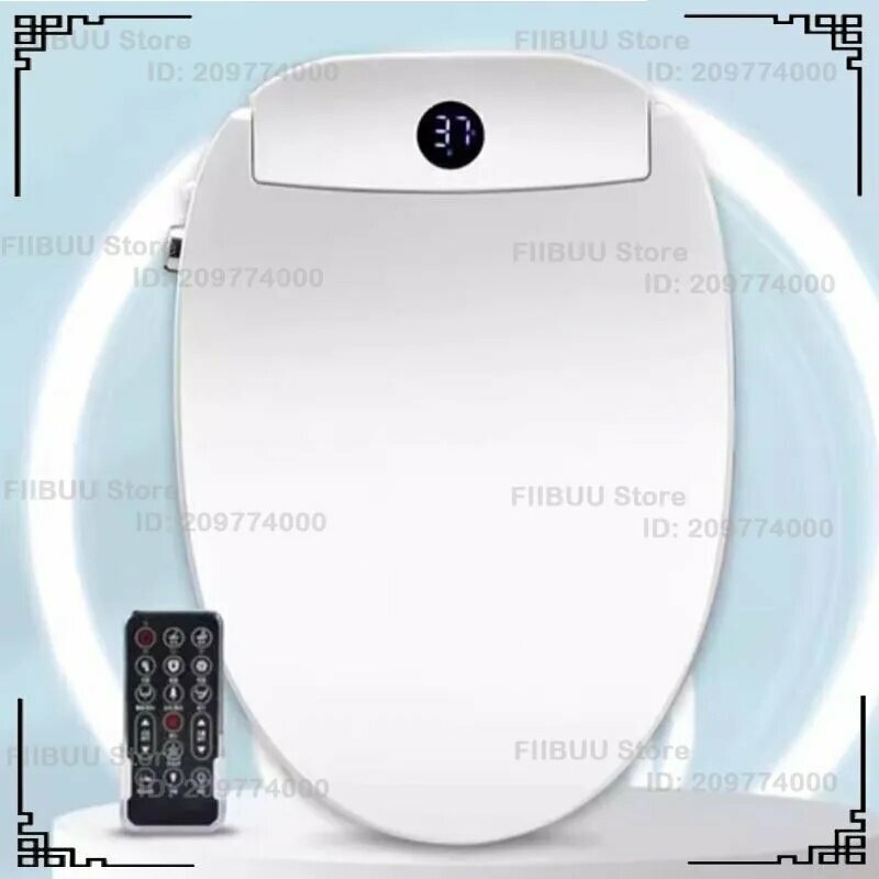 Умное сиденье для унитаза, Интеллектуальный биде с подогревом, нагреватель, автоматическое открытие крышки, сушка теплым воздухом, самоочистка, регулируемая температура воды и сиденья, длина 510 мм