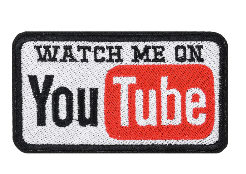 Термоклейкая нашивка для одежды и вещей "WATCH ME ON YouTube"/ 1 шт.