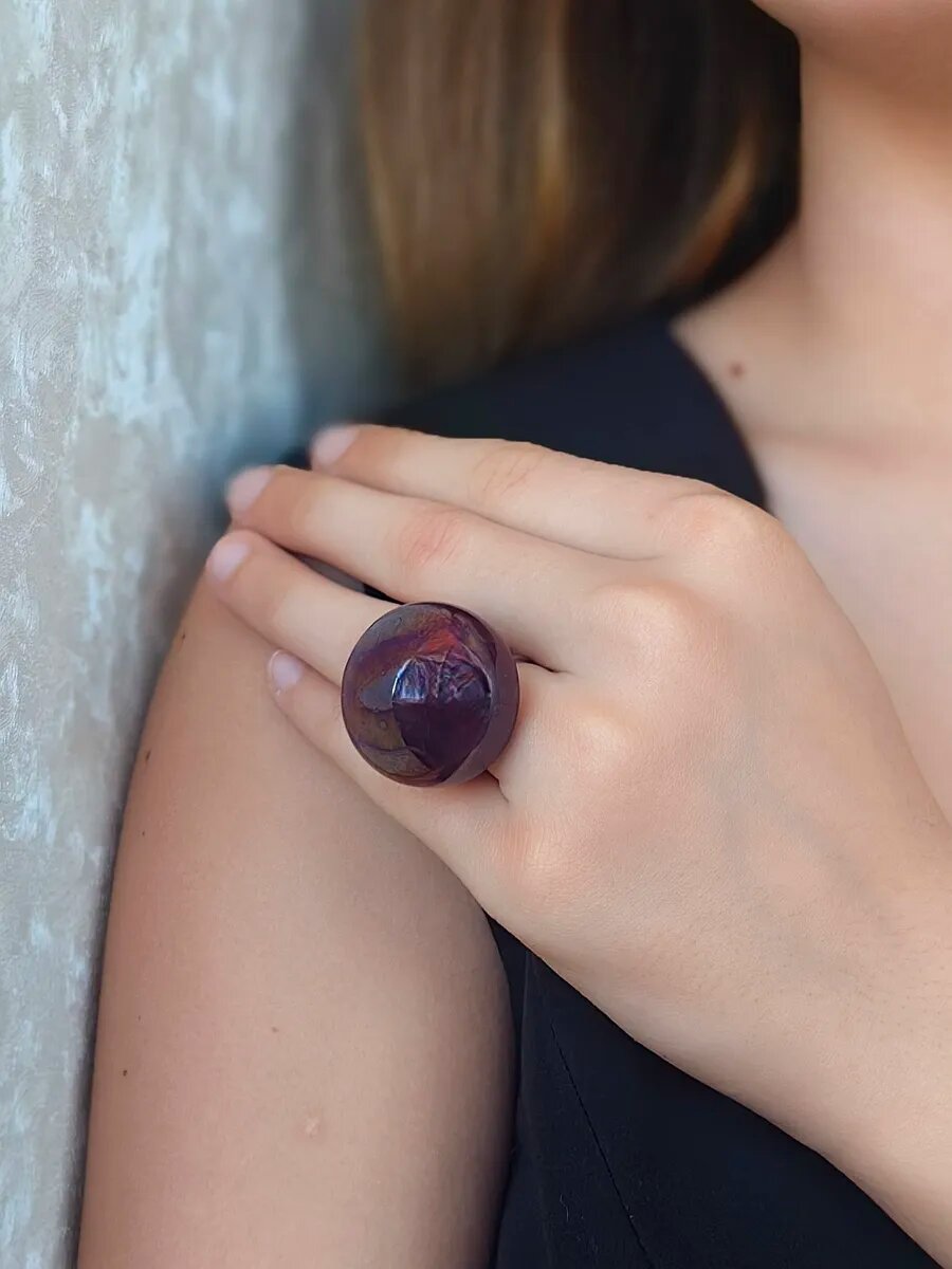 Кольцо, стекло, муранское стекло