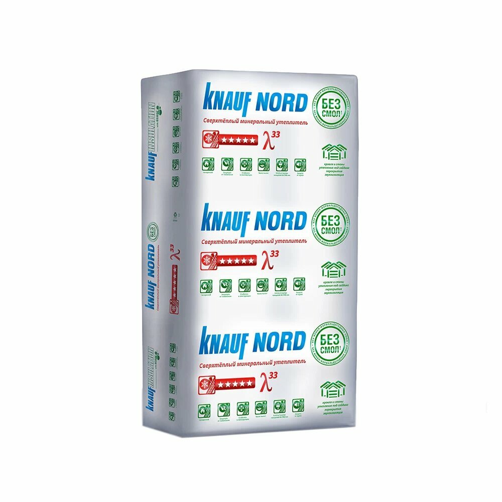 Утеплитель Knauf Nord 50х600х1250 мм 9 кв. м Knauf 728445