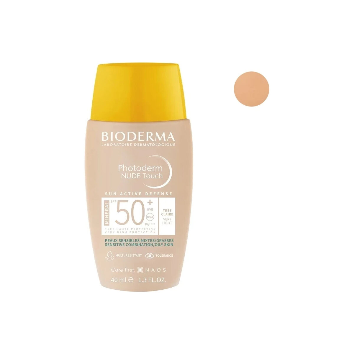 Bioderma Солнцезащитный флюид с тонирующим эффектом Photoderm Nude Touch SPF50+ 40мл Светлый