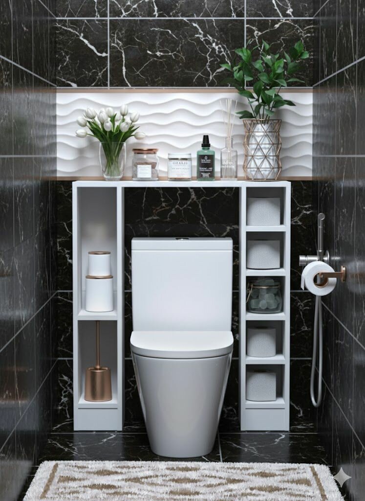 Стеллаж FORTUNA KIDS, над унитазом, белый, ЛДСП, 4 полки, универсальный