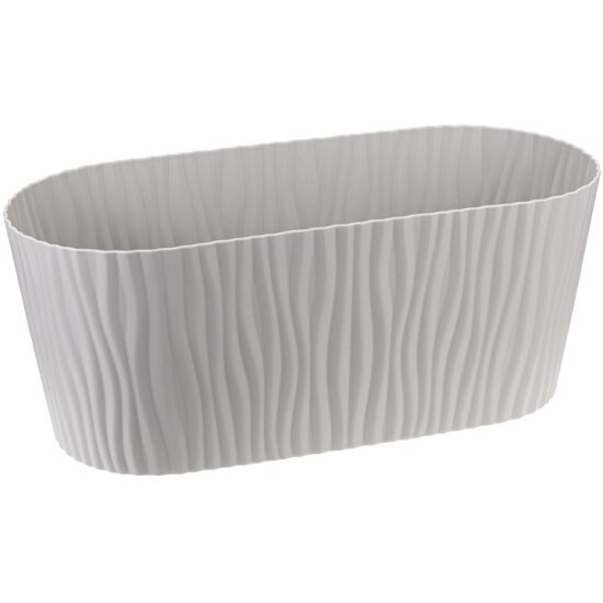 Кашпо Idea волна 4,2л овальное с вкладышем Кремовый М 3191