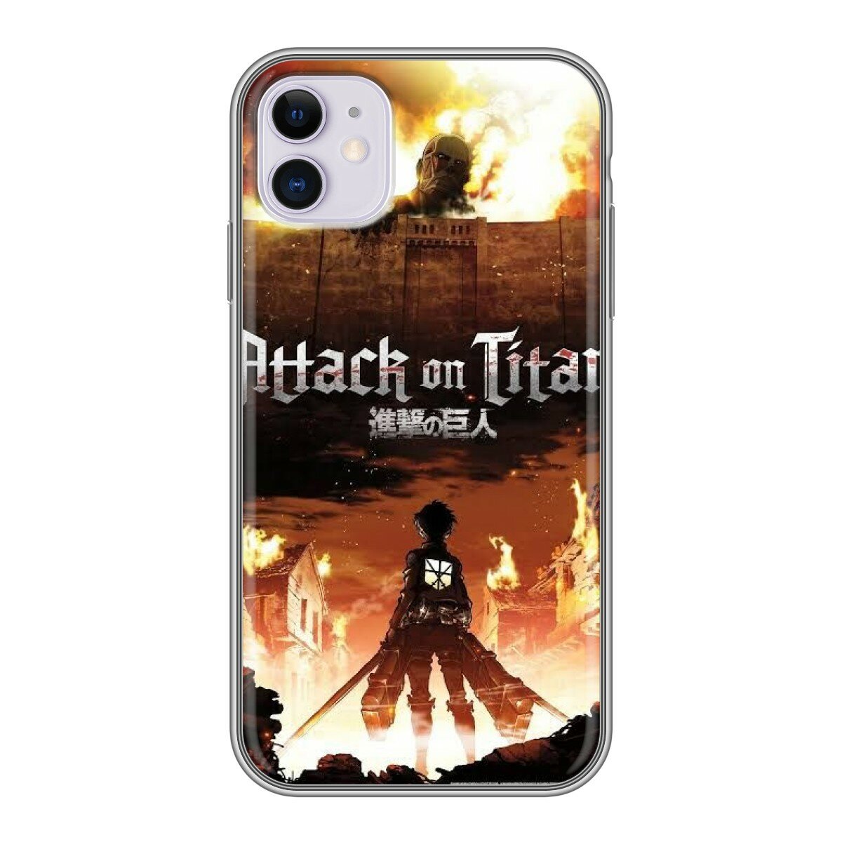 Чехол для Iphone 11 с принтом Аниме Атака Титанов (Айфон 11) — фото 1