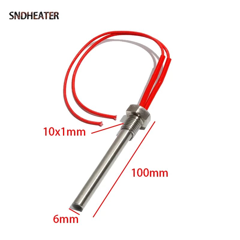Нагревательный элемент 12V 50W 6x100mm SNDHEATER