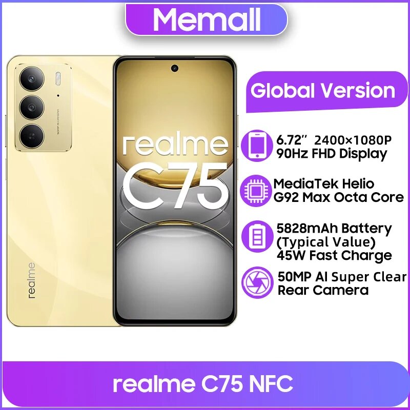 Смартфон Realme C75, 8/256ГБ, global — фото 1