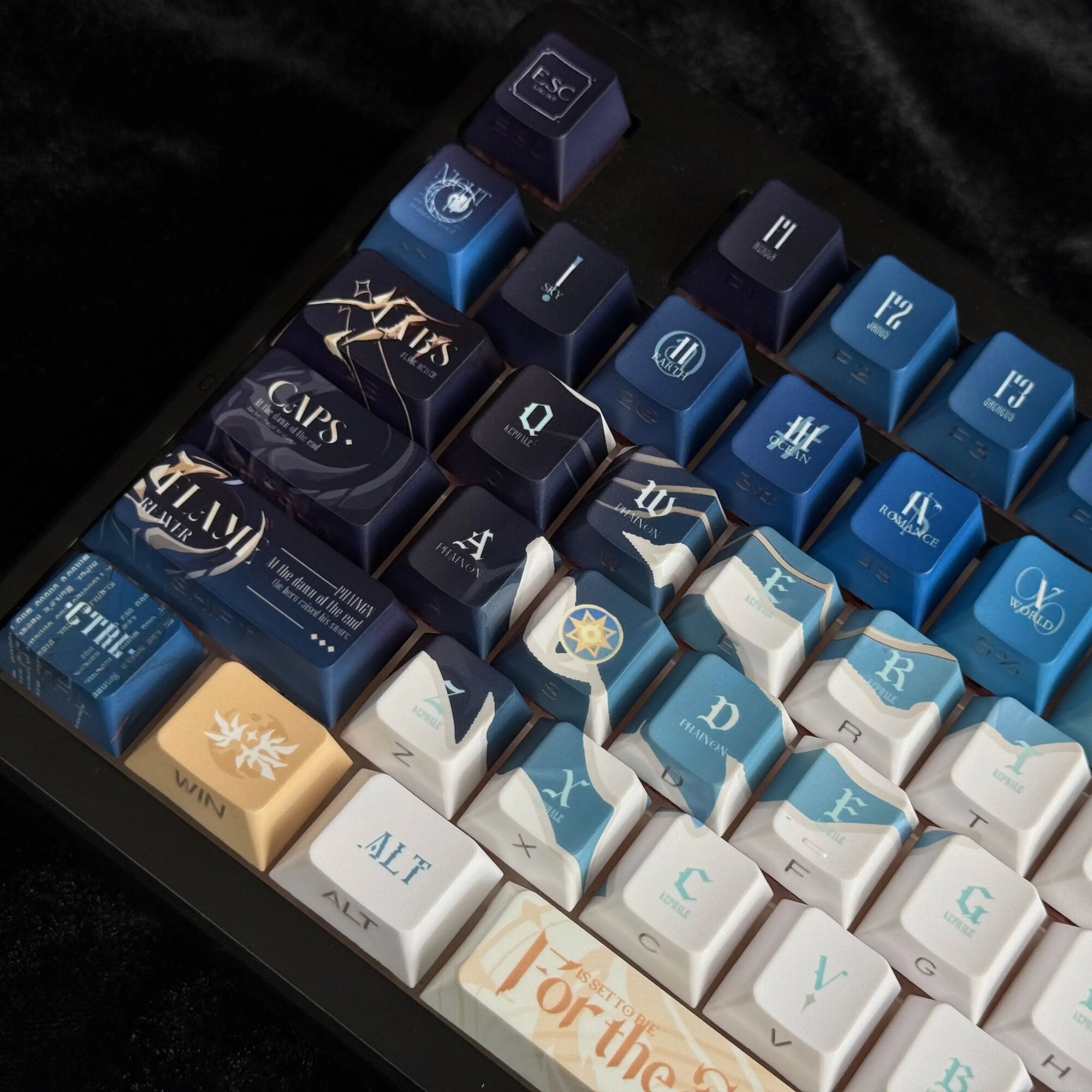 Колпачки для клавиатуры AEVYVKV Honkai: Star Rail, 120 шт, PBT, Cherry MX, side Translucent key