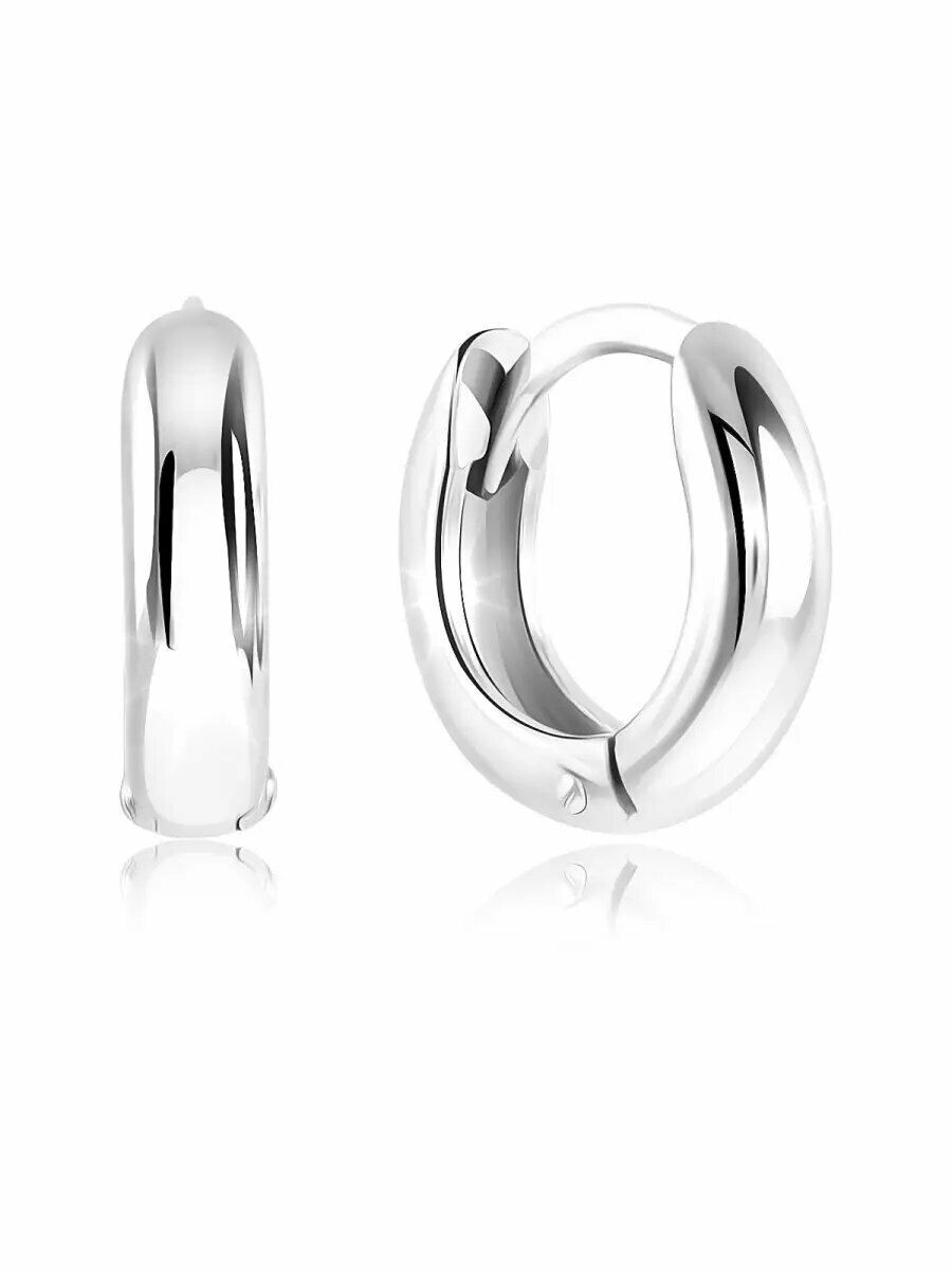 Серьги конго, серебро, 925 проба, родирование