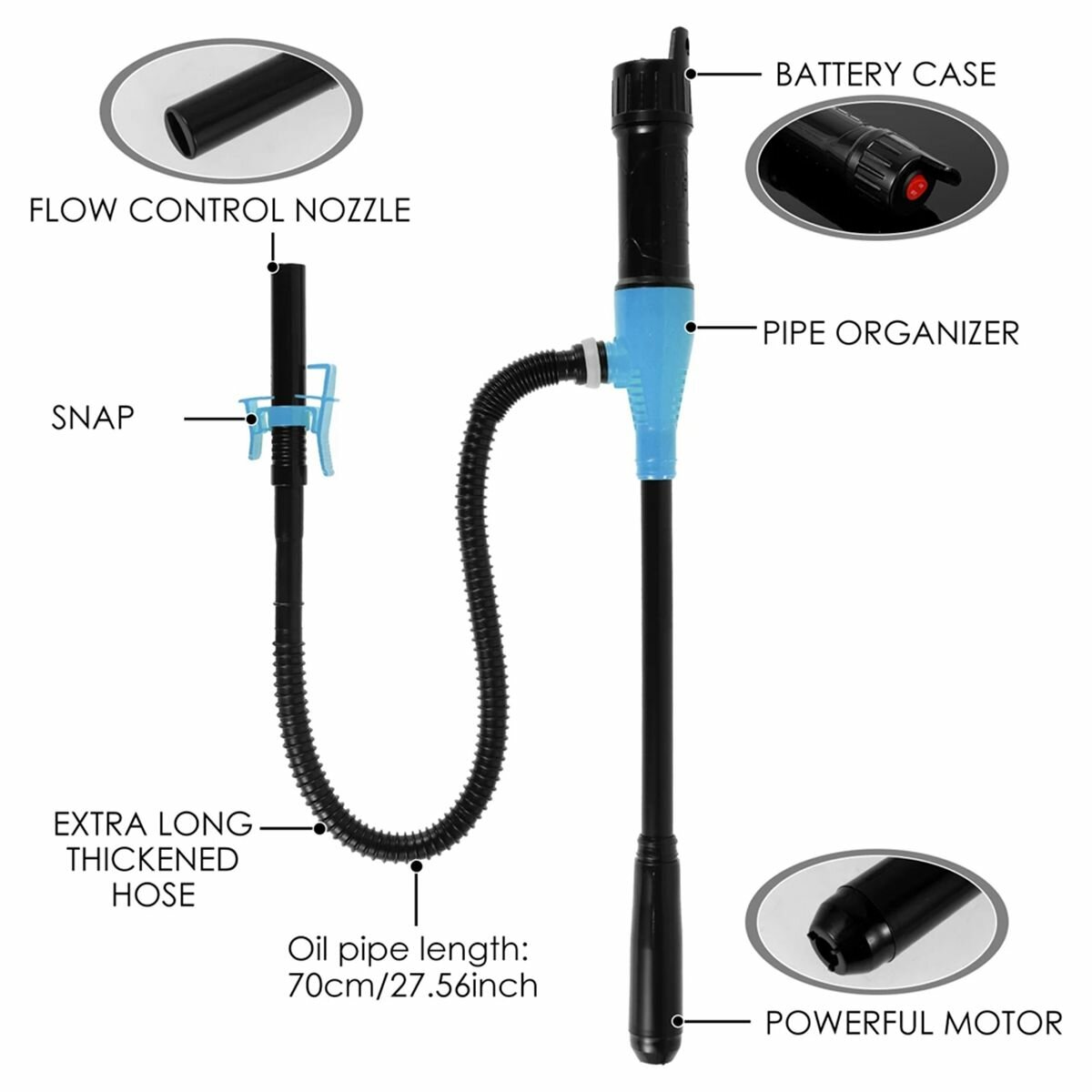 Переносной Насос Для Перекачки, Работающий От Аккумулятора, Электрический Сифонный`