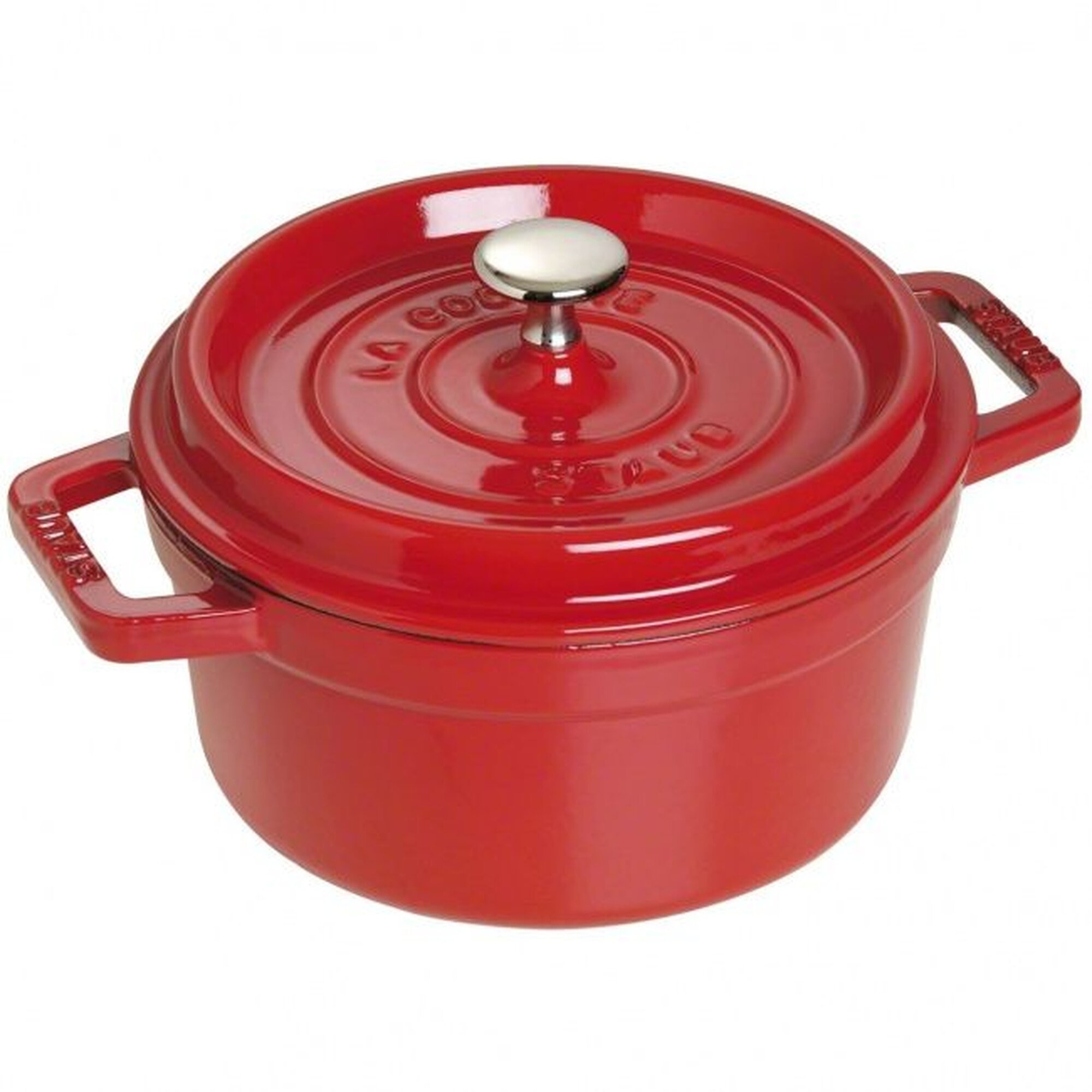 Кастрюля с крышкой STAUB La Cocotte, чугунная, диаметр 18 см, цвет красный, 40509-814-0