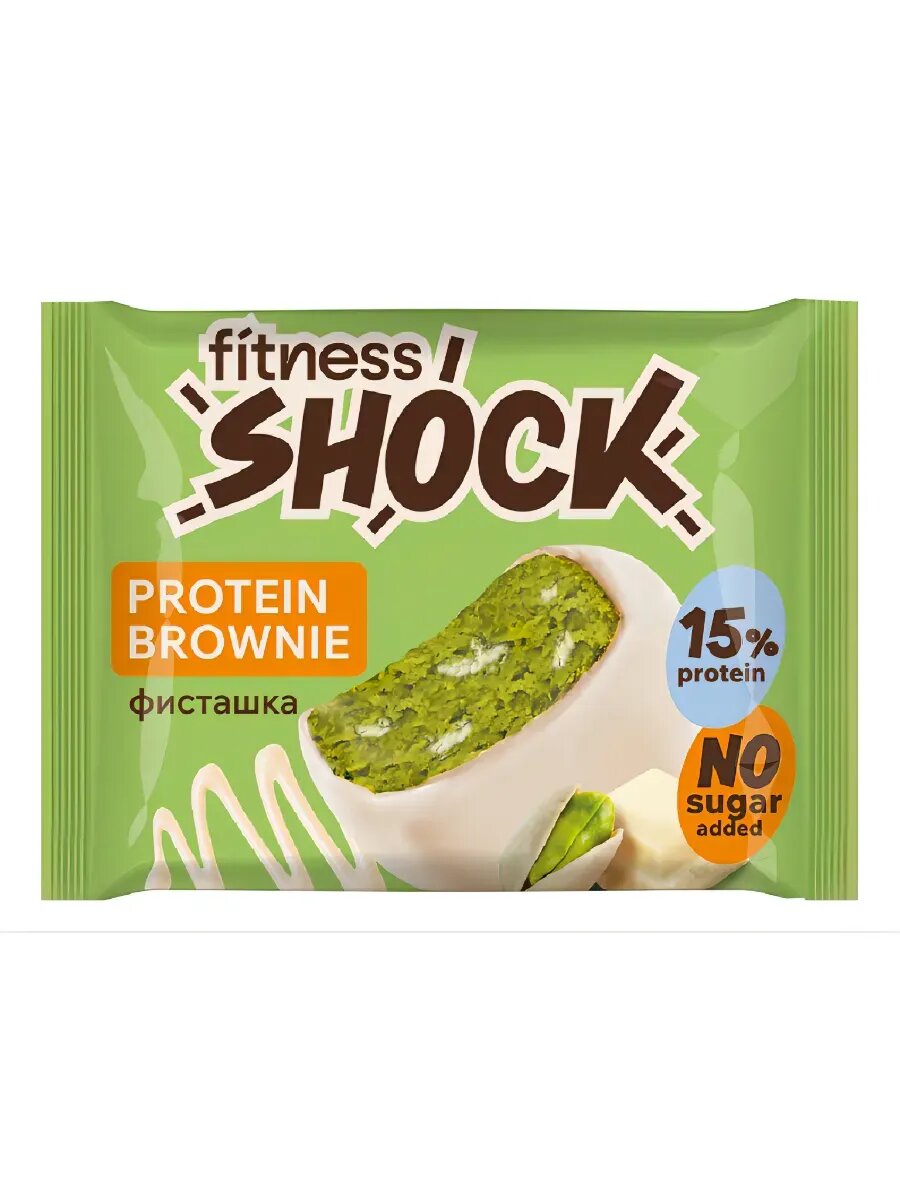 Пирожное Протеиновое Fitnesshock Белый Шоколад Фисташка 50г