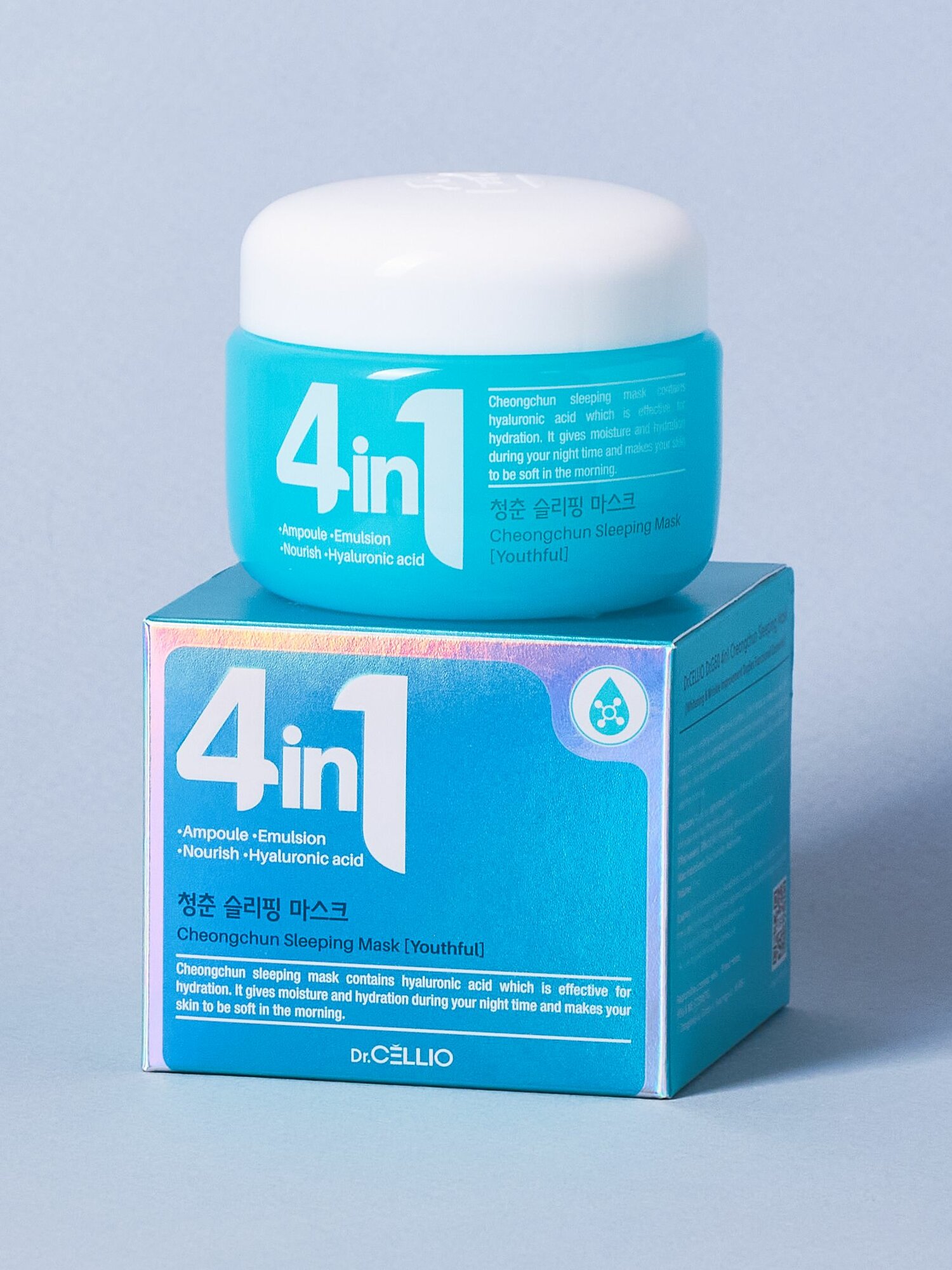 Dr. CELLIO Увлажняющая ночная маска для лица с гиалуроновой кислотой 70мл Dr. G50 4 IN 1 Cheongchun Sleeping Mask Hyaluronic Acid