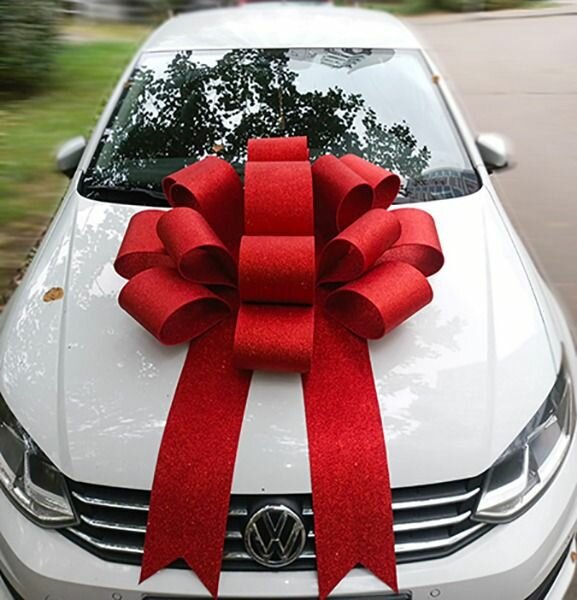 Большой бант на машину D-90 см. / Большой бант на авто/ подарочный бант/ бант на большой подарок / бант на выдачу авто