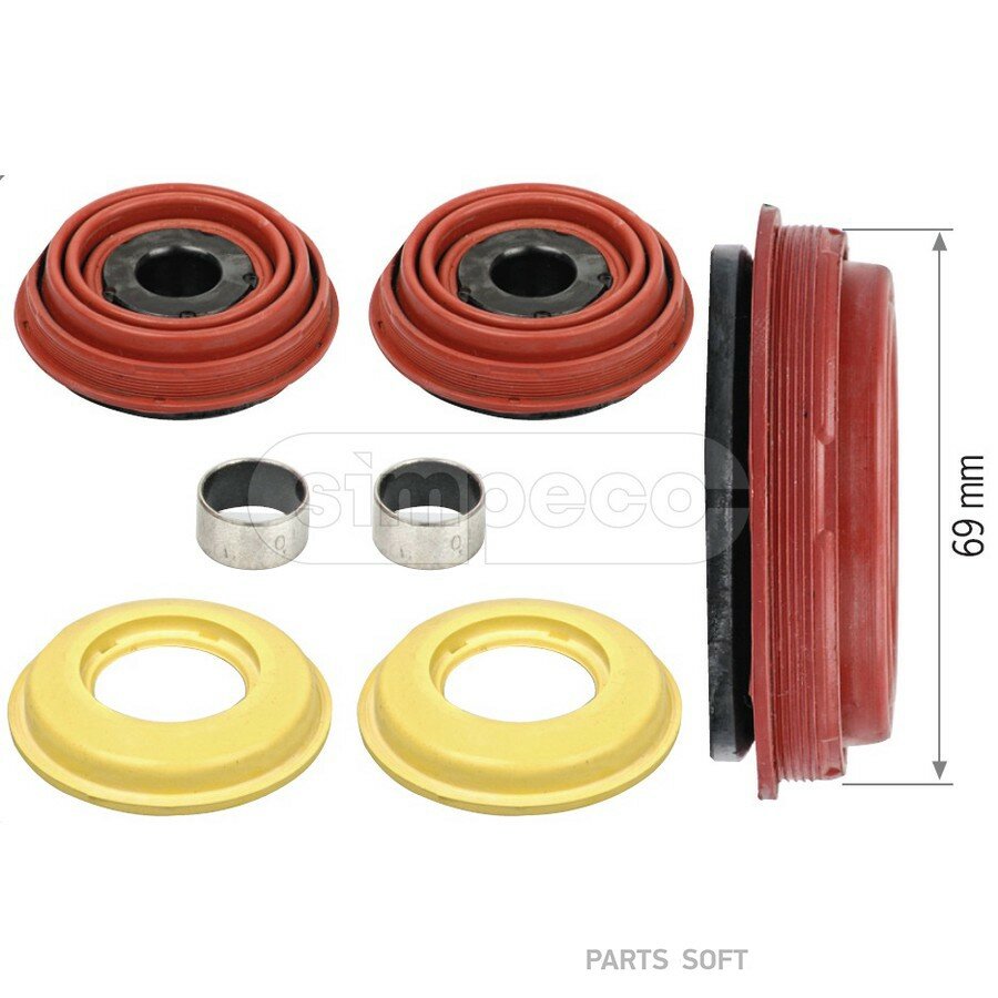 SIMPECO Пятаки и пыльники суппорта 69 мм KNORR о. н. K001300 (SP0501.0010)