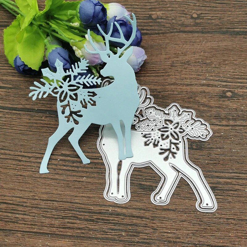 Металлические трафареты для скрапбукинга AOKEDIY Рождественские олени