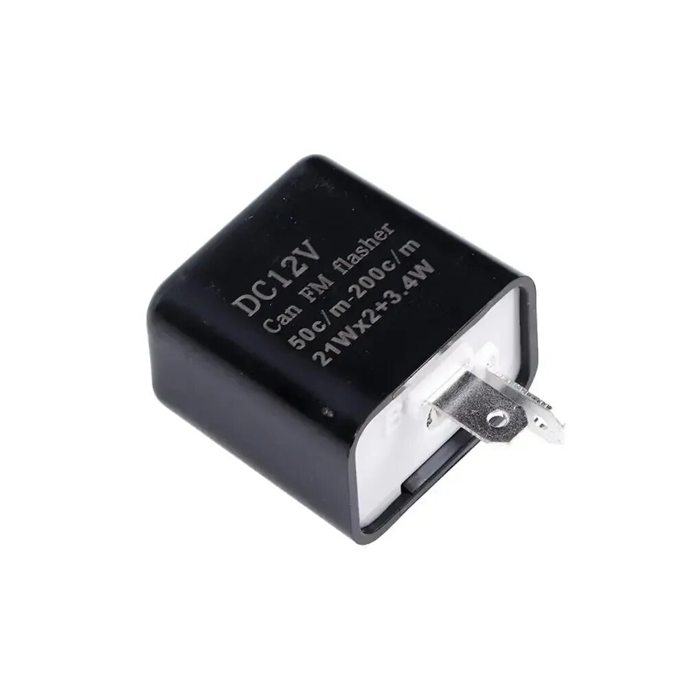 2-контактное светодиодное реле мигалки для мотоцикла, регулируемая частота указателя Черный, черный