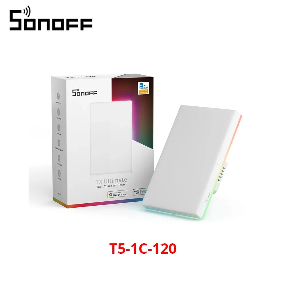SONOFF Wi-Fi Smart Wall Switch T5 120 T5-120-1C