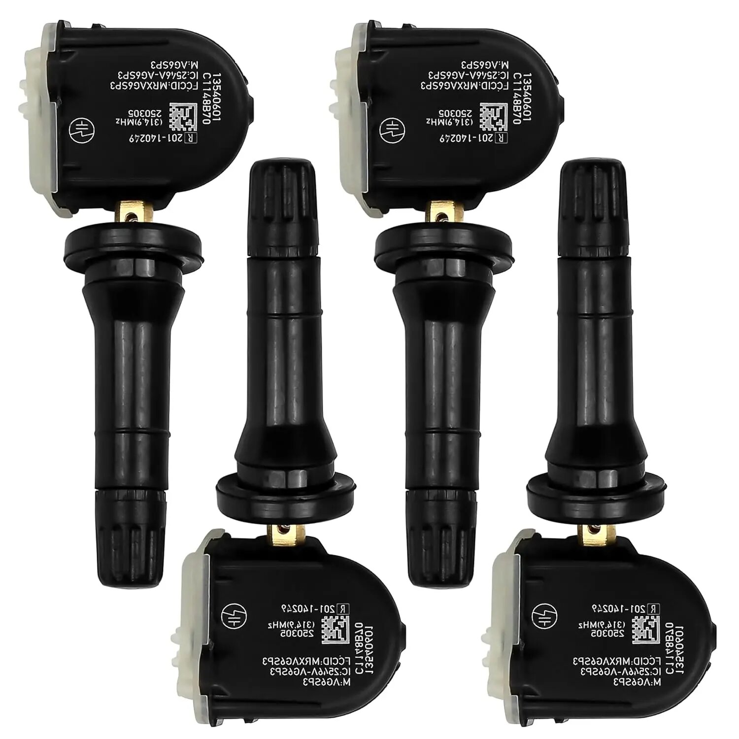 Датчик TPMS 4 шт. 13540601 315 МГц для Silverado/Sierra/Equinox/Escalade 2010-2022, Buick/Cadillac/GMC, система давления в шинах