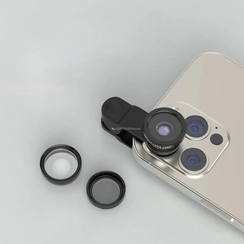 Объектив «рыбий глаз» линзы макро объектив телефон Широкоугольный макро зум «рыбий глаз» Lentes для iPhone XS Samsung Комплект объектива для телефона Объектив камеры