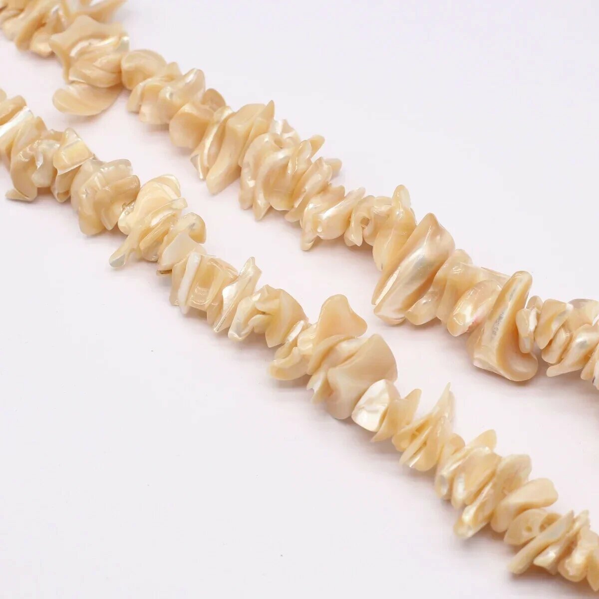 Жёлтые натуральные пресноводные ракушки бусины 16-18 мм