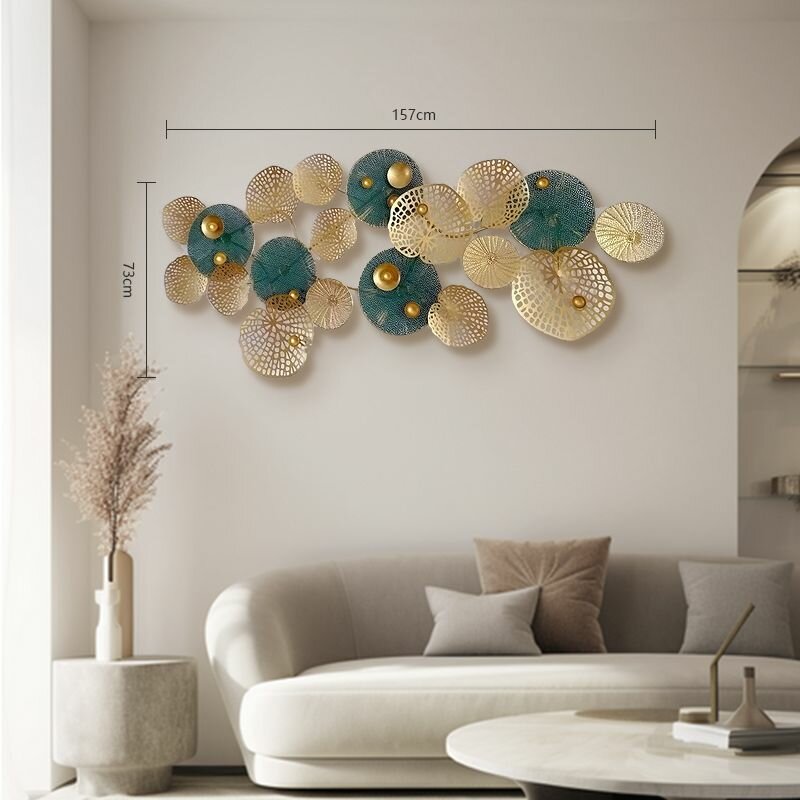 Панно на стену декоративное, декор для комнаты, панно металлическое на стену Арт-Деко 157х73см