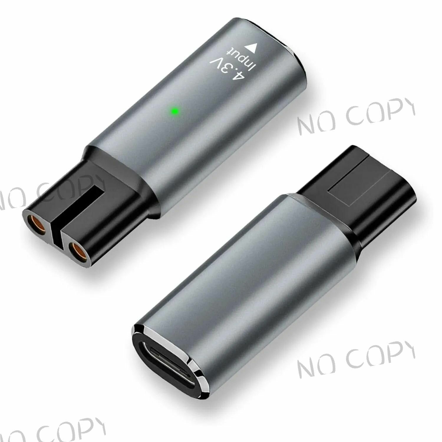 2 Pack 4.3V Type-C A00390 Зарядное устройство адаптер, USB-C зарядный конвертер для Philips Norelco OneBlade QP2520 серии электробритвы