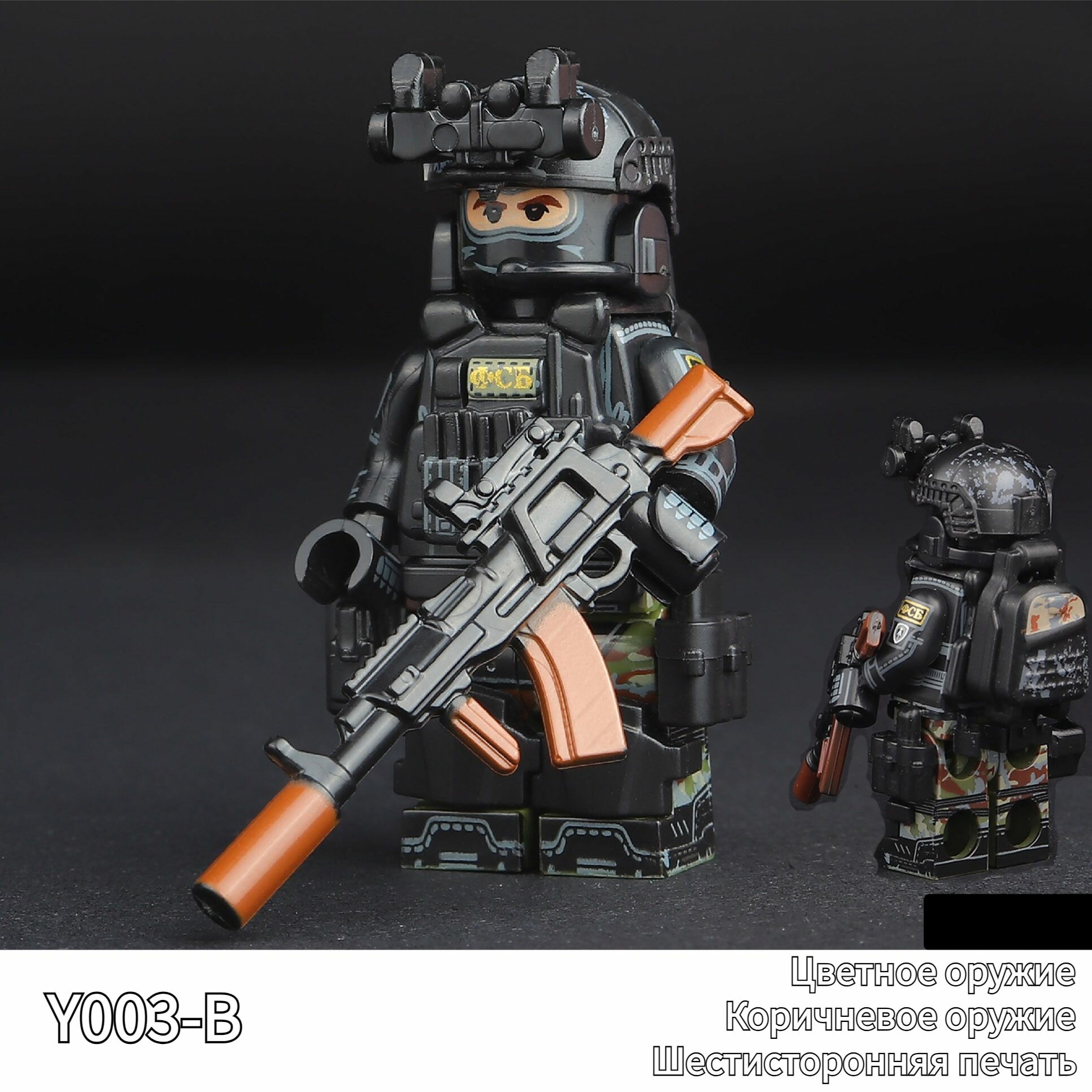 (Новинка в июле) Минифигурка из конструктора военного спецназа, модель солдата ФСБ, солдата ССО м, подарок для любителей военного дела, шестисторонняя печать, совместимы с легo конструкторами