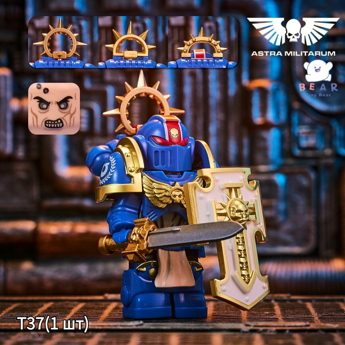 Модель мини-куклы Swordsman Building Block серии T37/Warhammer 40K, модель персонажа Warhammer Dark Source 40K, совместимы с лего конструкторами