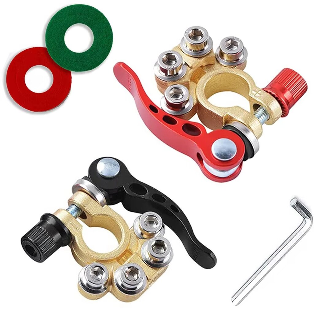 Клеммы аккумулятора с гаечным ключом и быстроразъемными соединениями