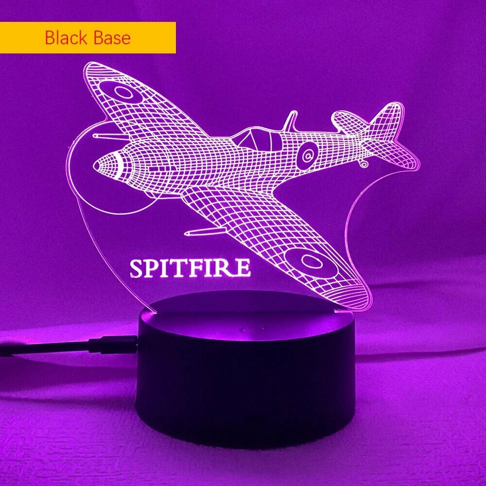 3D лампа Sololandor Самолет 7 цветов