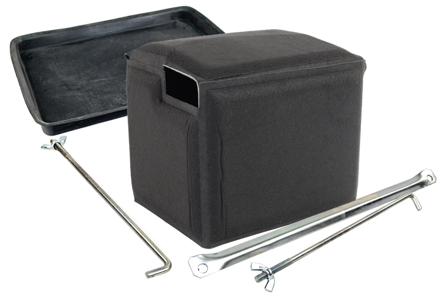 Крепление аккумулятора с термокейсом и резиновым ковриком для ВАЗ 2101, 2103, 2106