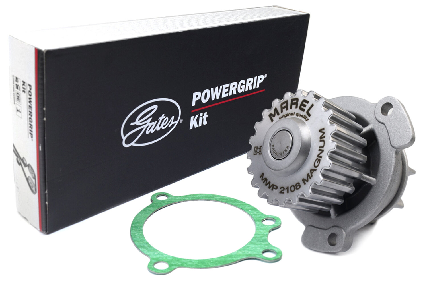 Комплект ремня ГРМ GATES с помпой Magnum для 8-клапанных ВАЗ 2108-21099, 2110-2112, 2113-2115, Лада Приора, Калина, Калина 2, Гранта в комплектации Стандарт, Ока
