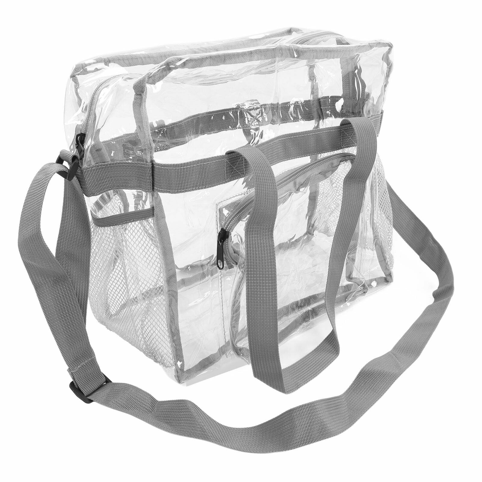 Прозрачная сумка большой емкости из холодостойкого ПВХ, прозрачная большая сумка для путешествий, покупок, серая