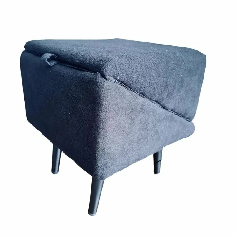 Складная лестница-пуф для собак, Черный плюш