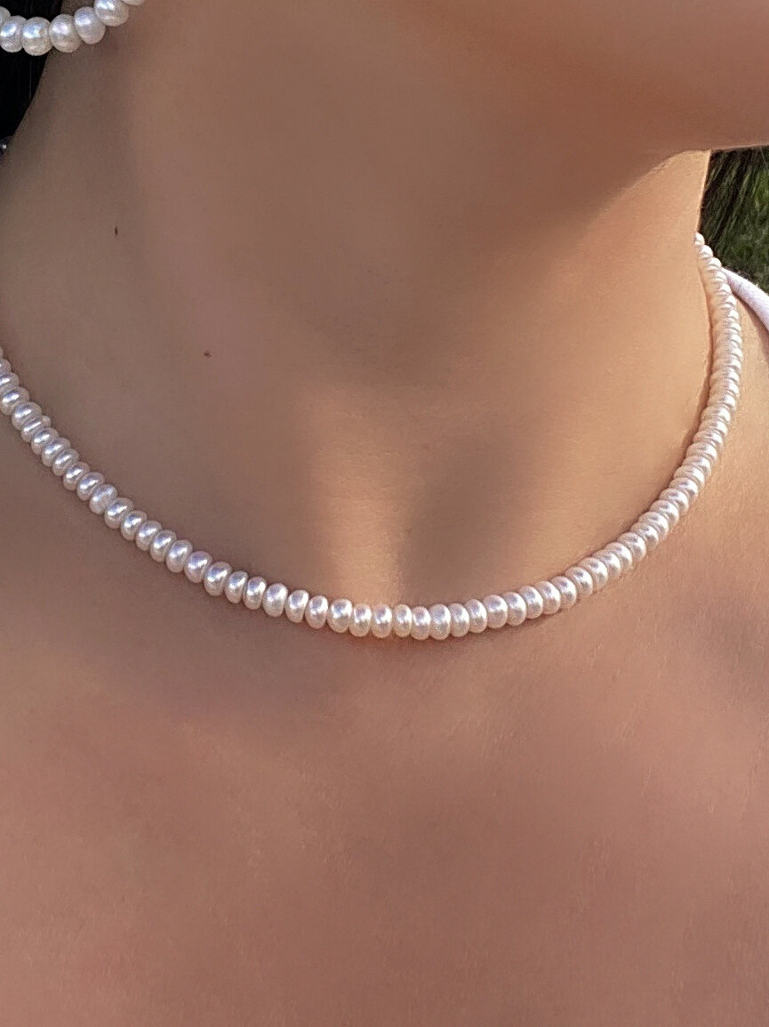 Чокер, жемчуг пресноводный культивированный