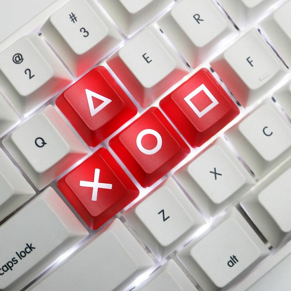 WASD Сменные Клавиши клавиатуры, ABS пластик, кастомные клавиши с подсветкой, светопропускающие