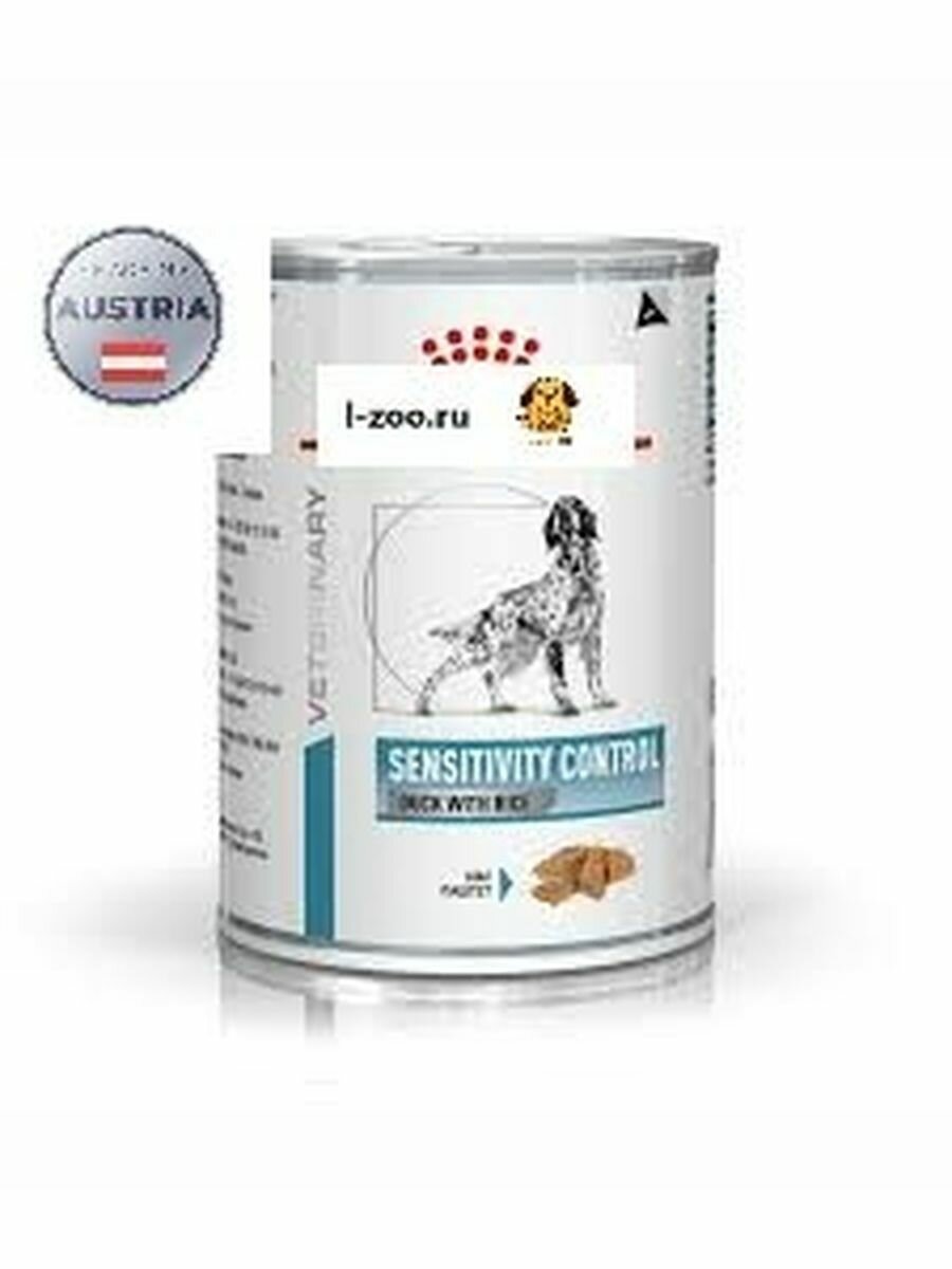SENSITIVITY CANINE DUCK (паштет утка). Корм консервированный полнорационный диетический для взрослых собак, применяемый при пищевой аллергии или пищевой непереносимости. 410 гр х12шт