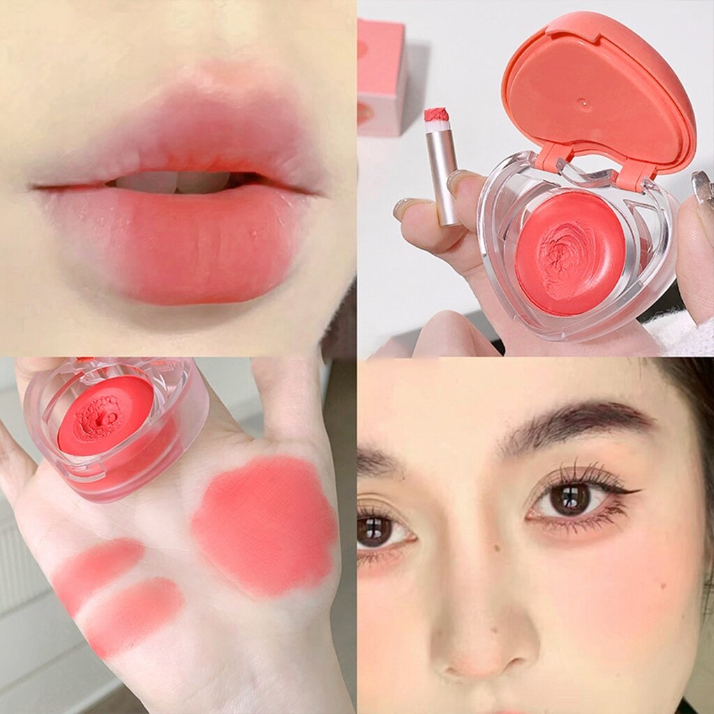 Увлажняющая Мазь Для Губ В Форме Сердечка, Тонирующая Для Щек, 2 Красителя, Нежная Формула Для Ежедневного Использования