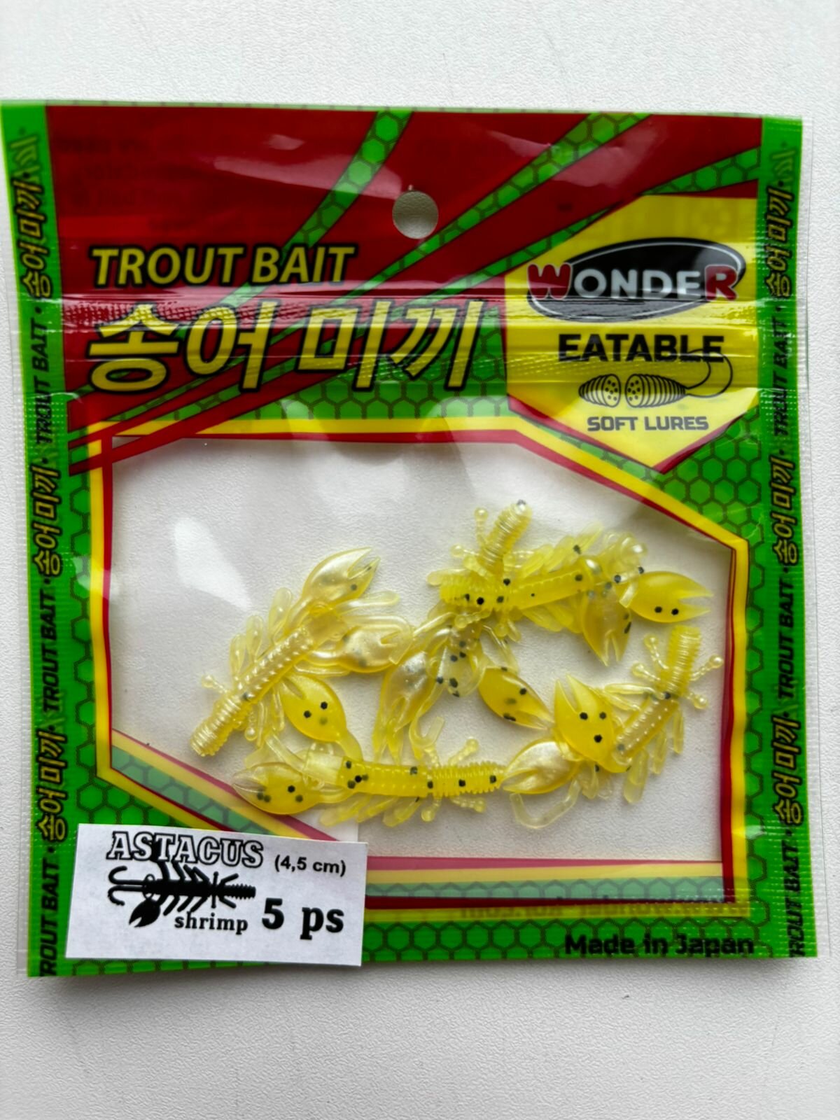 Силиконовая приманка для форели Wonder Trout Bait Astacus 4.5см. 5шт. №D003