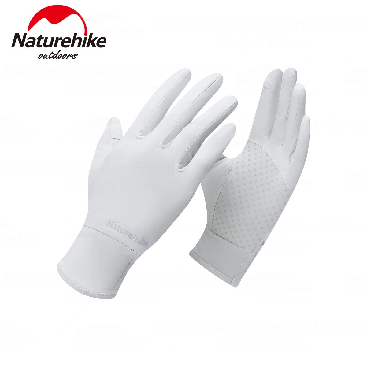 Naturehike Белые солнцезащитные перчатки S
