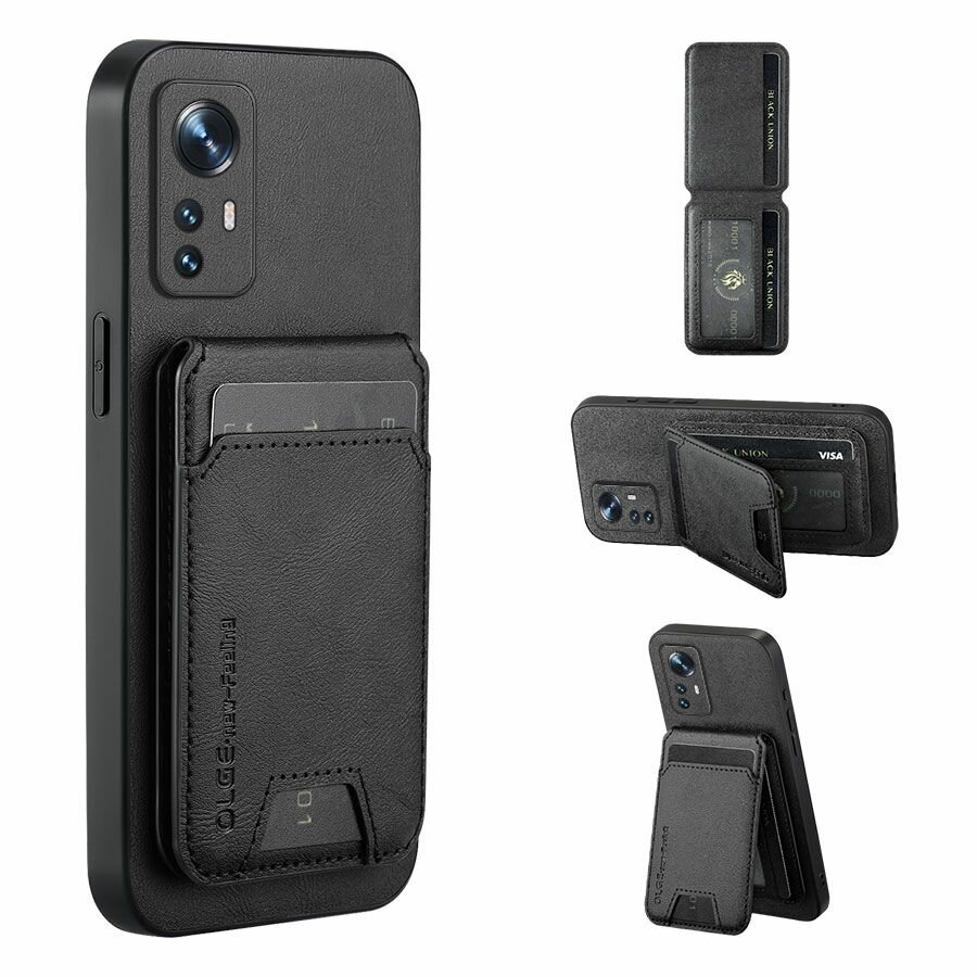 Картхолдер мужской на Xiaomi 12/12X/12S(Сяоми 12/12Х/12C) с MagSafe-Чехол бумажник