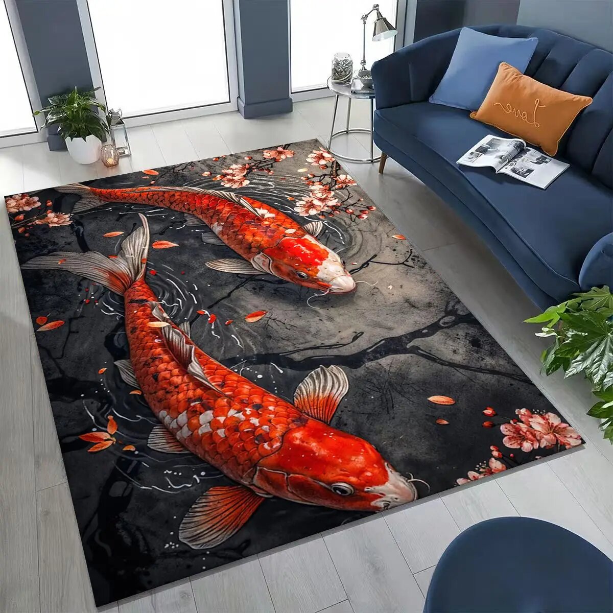 Коврик Faviora Lucky Koi Fish Yin Yang 120x160cm( 47x62in ), 1