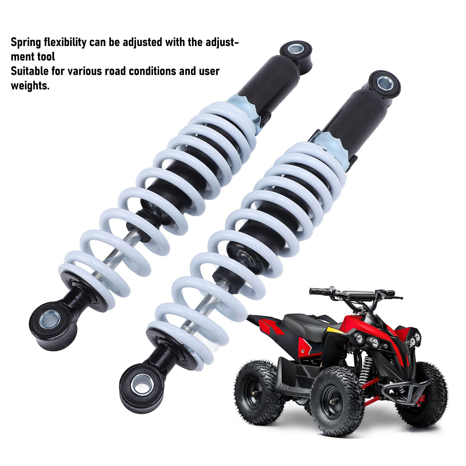 2 шт. 300 мм амортизатор для мотоцикла с регулируемым демпфированием для мини-байка, скутера, карманной тележки