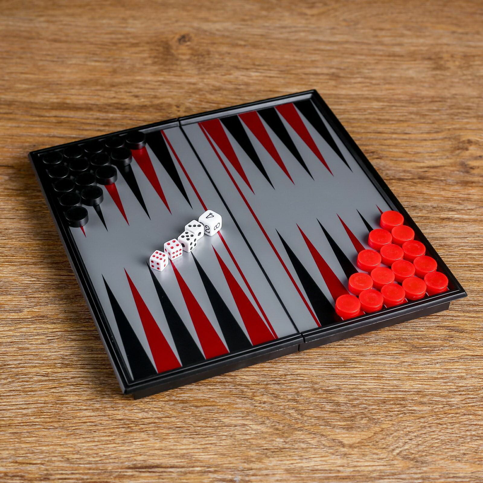 Нарды магнитные, поле 20x20 см, в коробке, особенности: дорожные