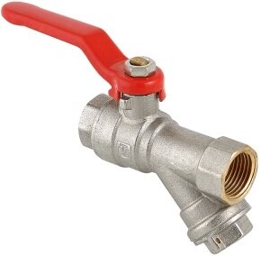 Valtec Кран шар. со встроенным фильтром, стальная рукоятка3/4 вн.-вн. VT.292. N.05