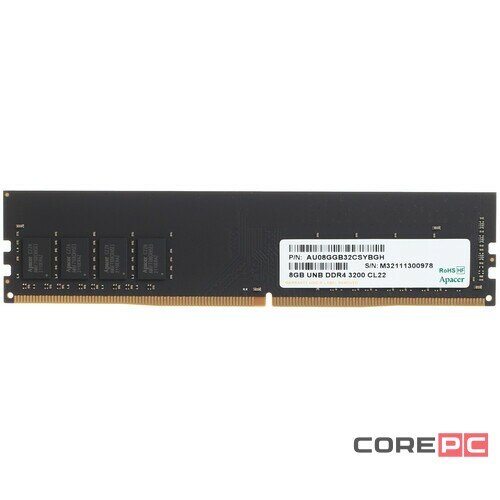 Оперативная память 8 Gb 3200 MHz Apacer (EL.08G21. GSH) 1 модуль