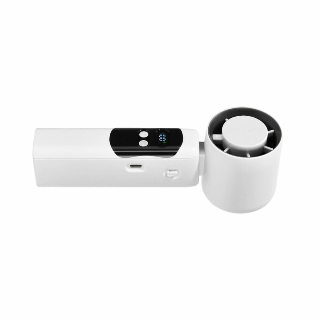 Ручной компрессор для льда, небольшой вентилятор, 100-ступенчатая бесступенчатая регулировка скорости, цифровой дисплей, тип компрессора для льда-белый